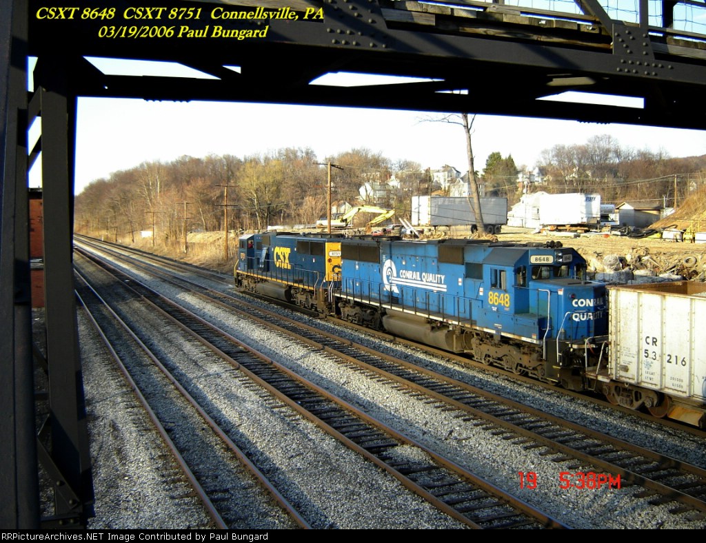 CSXT 8648 ex-CR SD50 CSXT 8751 SD60I 03/23/2006
